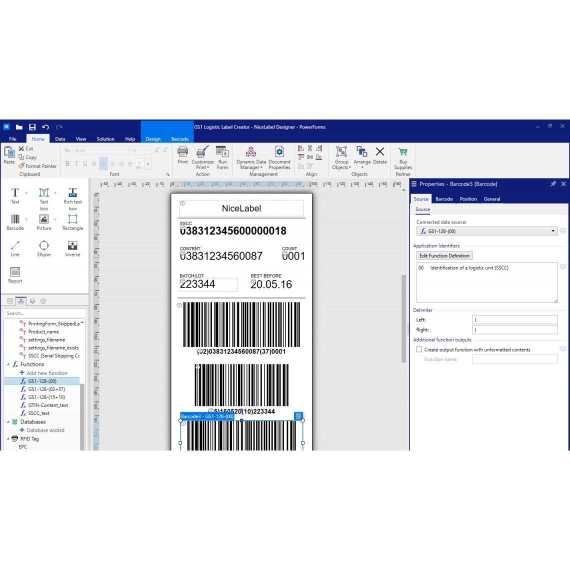 Traçamatrix - NICELABEL Designer Express